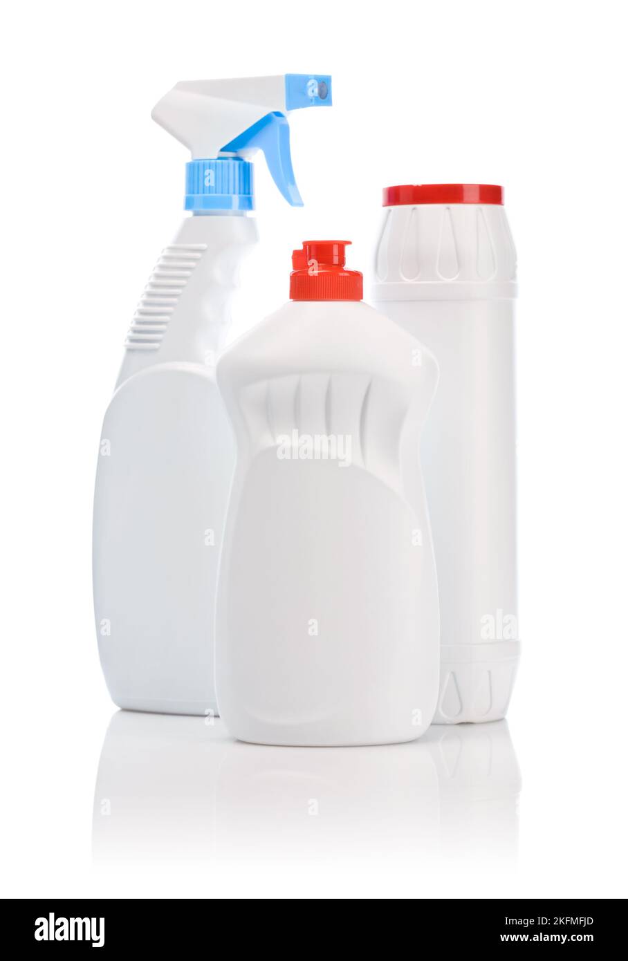 Three cleaning kitchen bottles hi-res stock photography and images - Alamy