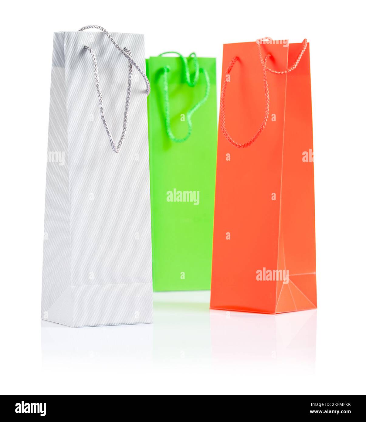 three paper bags isolated Stock Photo - Alamy