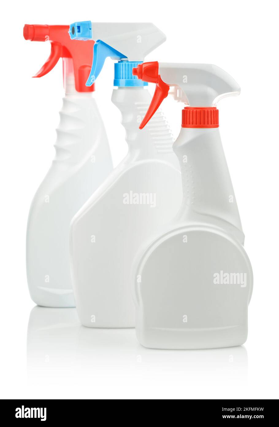 three spray bottles Stock Photo - Alamy