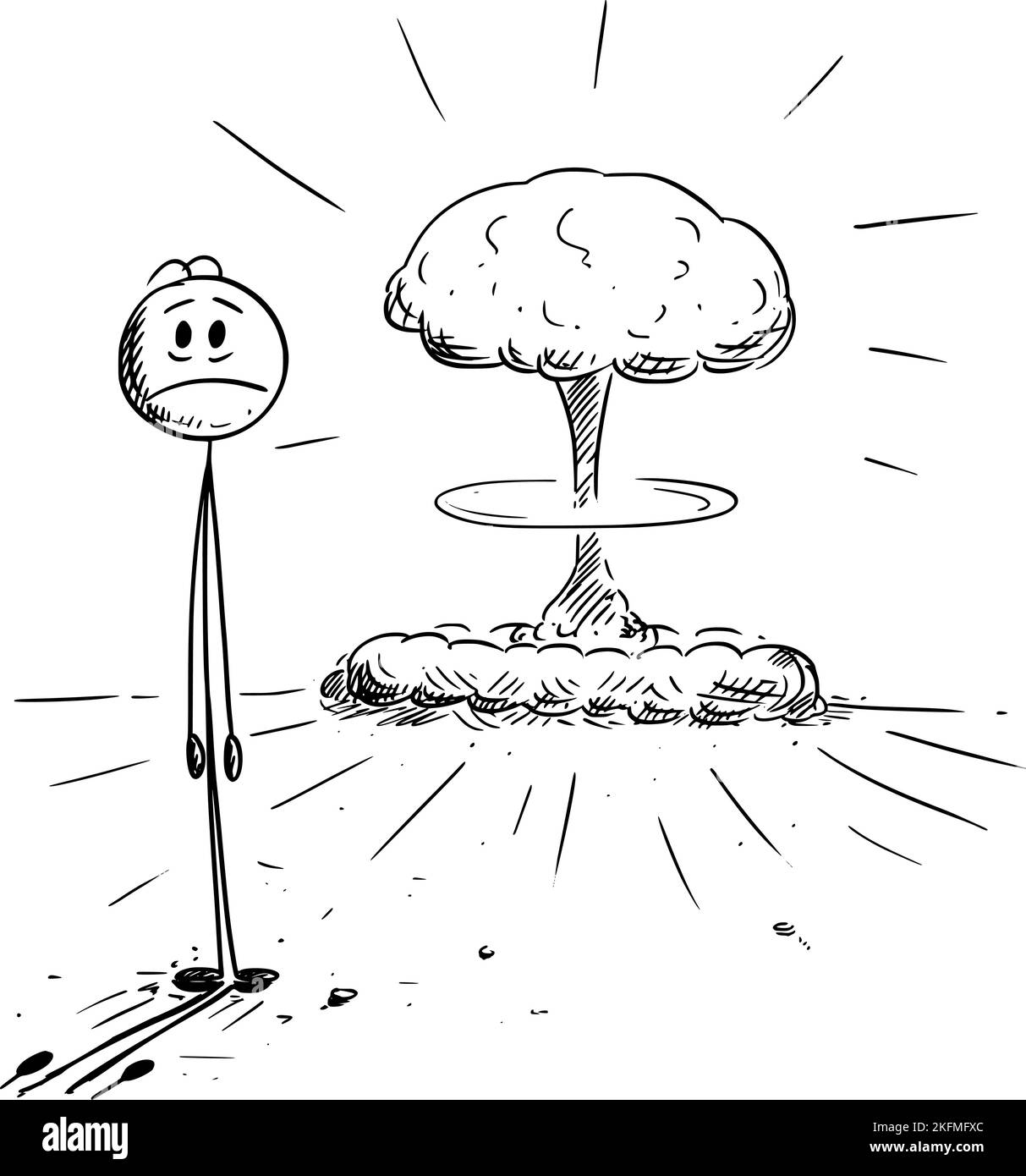 Atomic Bomb Explosion Drawing