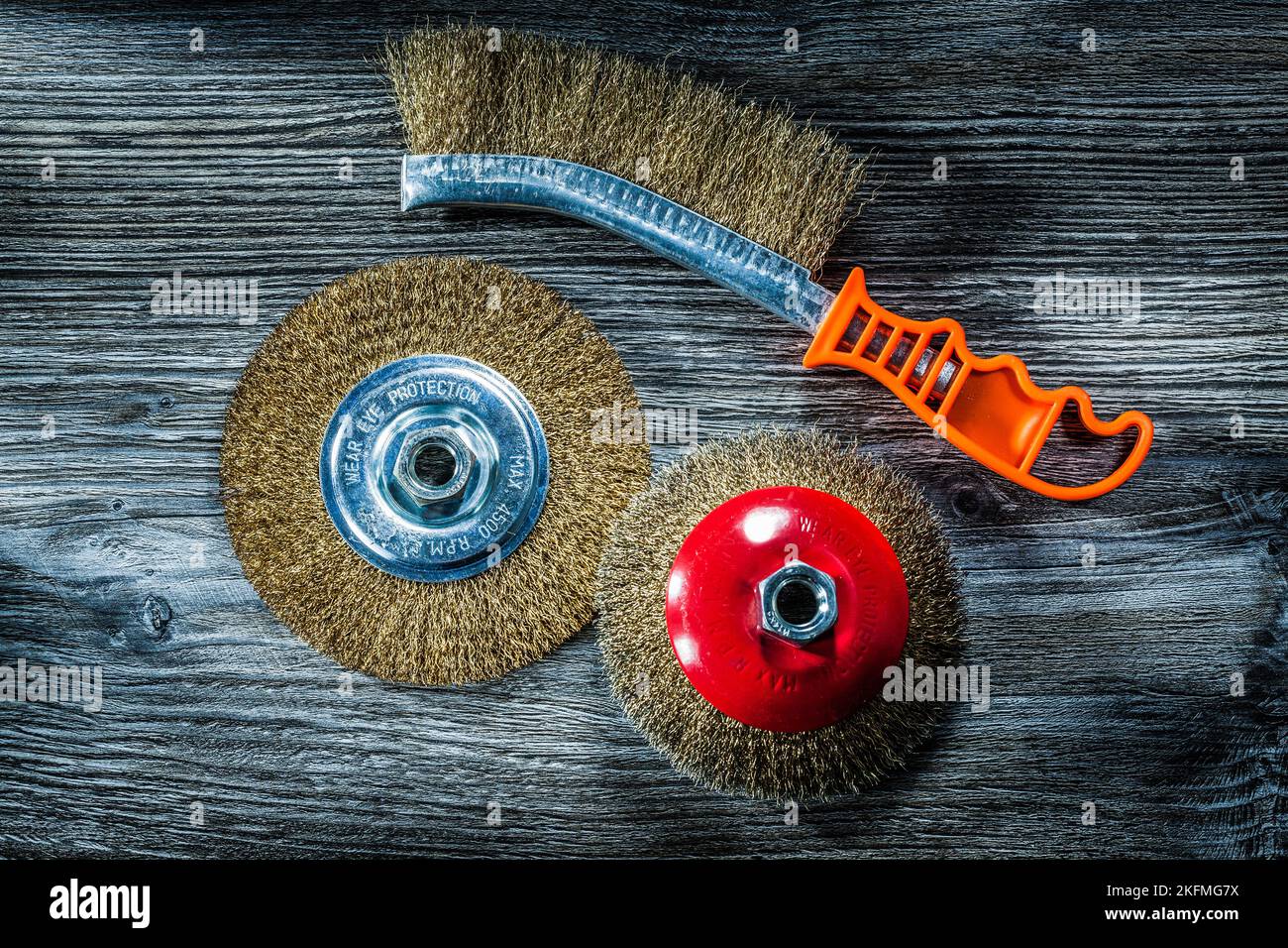Crimped wire brush hi-res stock photography and images - Alamy