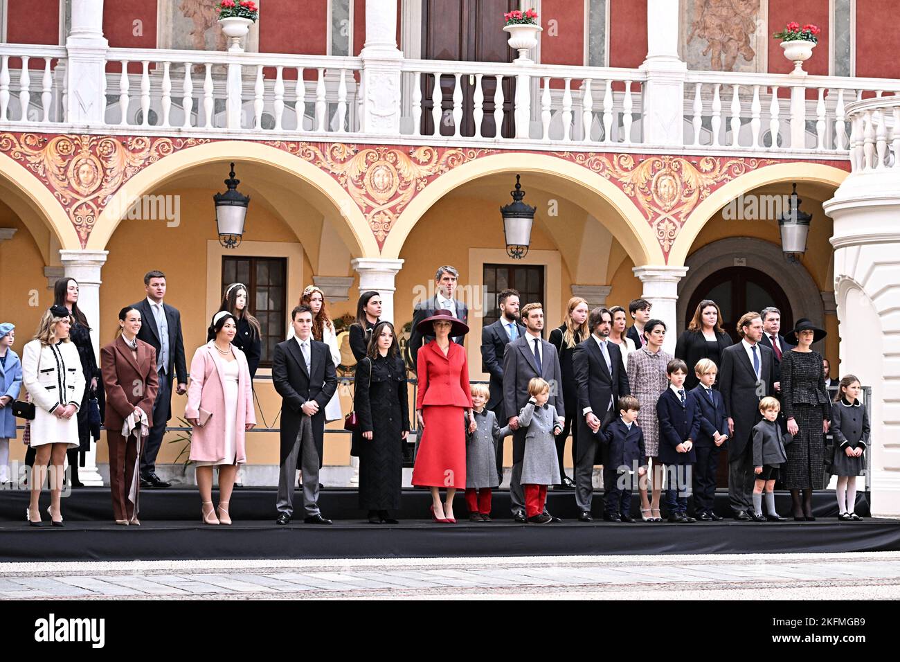 Family during the Monaco National Day Celebrations on November 19, 2022 ...