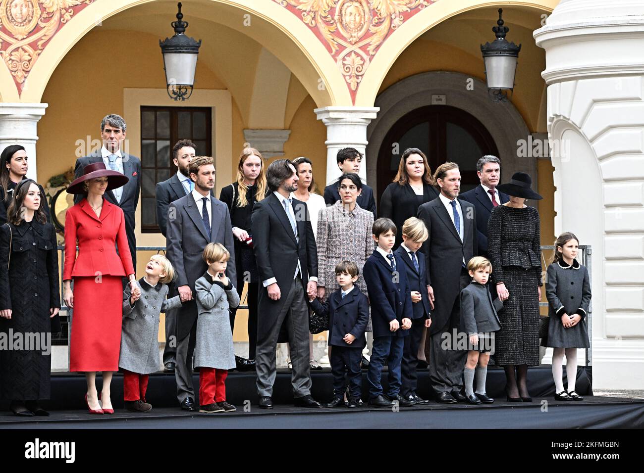 Family during the Monaco National Day Celebrations on November 19, 2022 ...