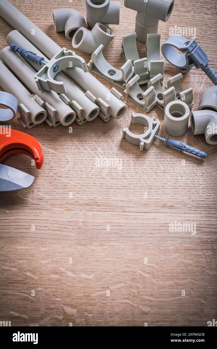 Vertical Version Big Set Polypropylene Fixators And Pipes With Clips ...