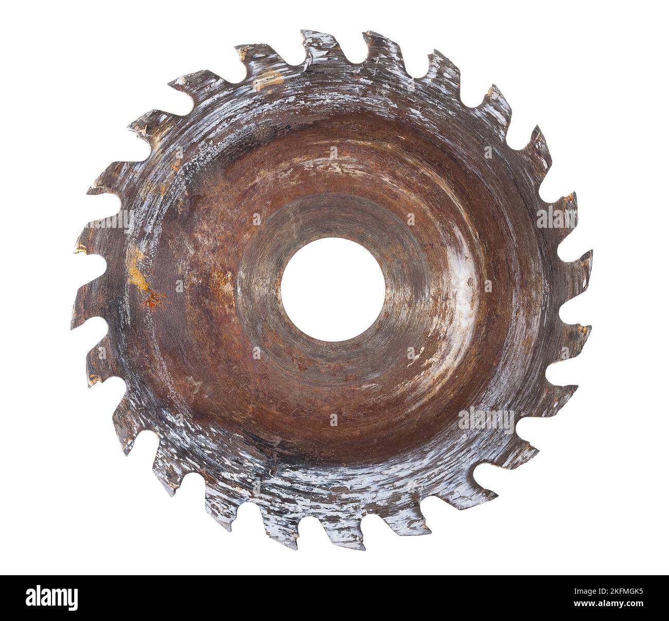 very old circular saw isolated on white background Stock Photo - Alamy