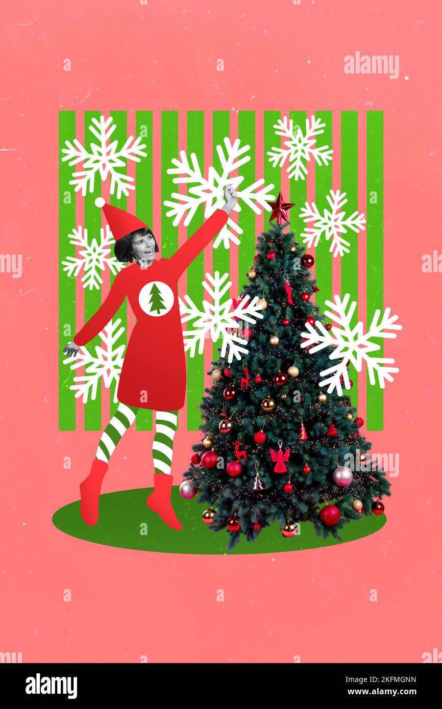 Creative 3d photo artwork graphics collage painting of excited funky ...