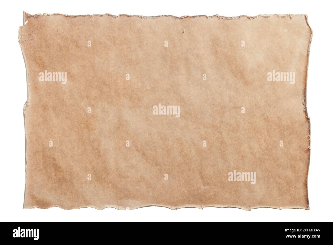 Vintage document isolated on white Stock Photo - Alamy