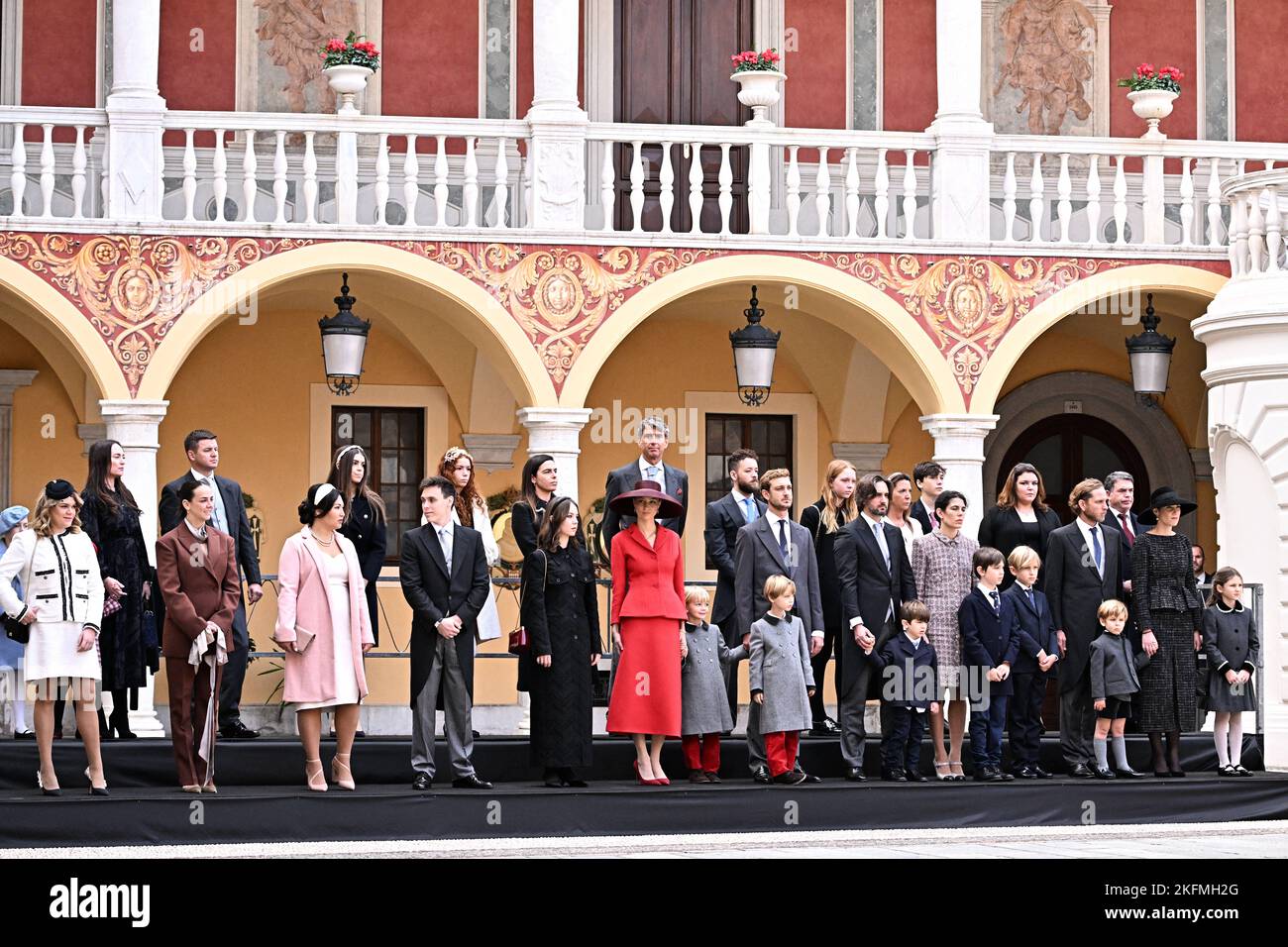 Family during the Monaco National Day Celebrations on November 19, 2022 ...