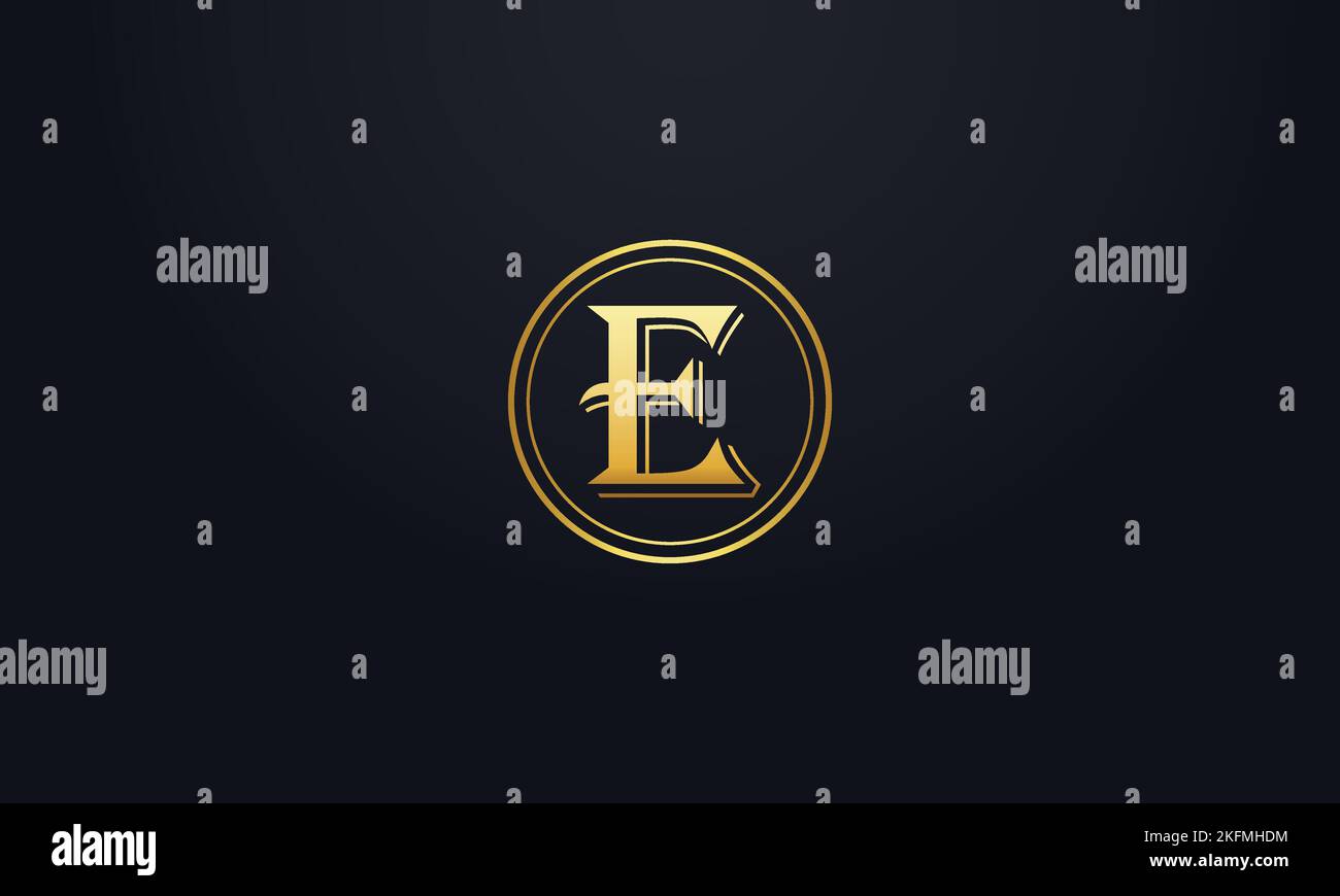Circle icon letter and golden circle favicon vector and luxury golden ...