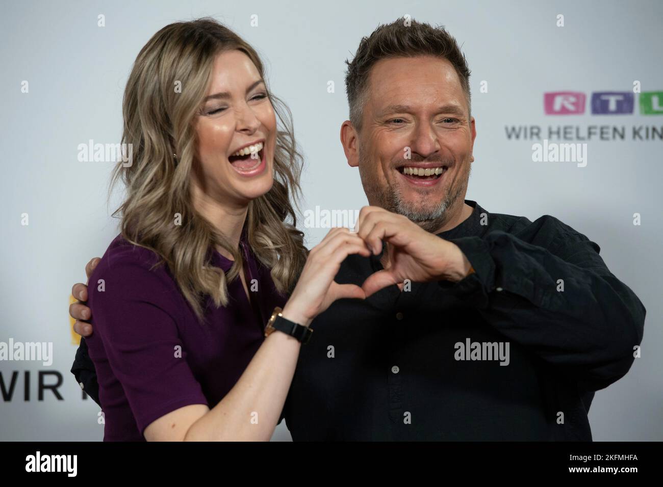 Lars PAPE, actor, Nina ENSMANN, actress, 27th RTL donation marathon "We ...