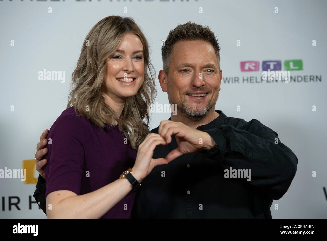 Lars PAPE, actor, Nina ENSMANN, actress, 27th RTL donation marathon "We ...