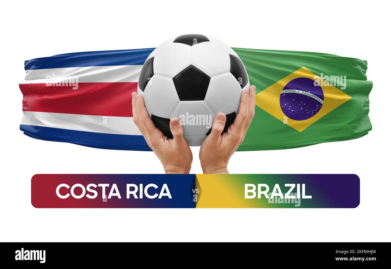 Costa Rica vs Brazil national teams soccer football match competition ...