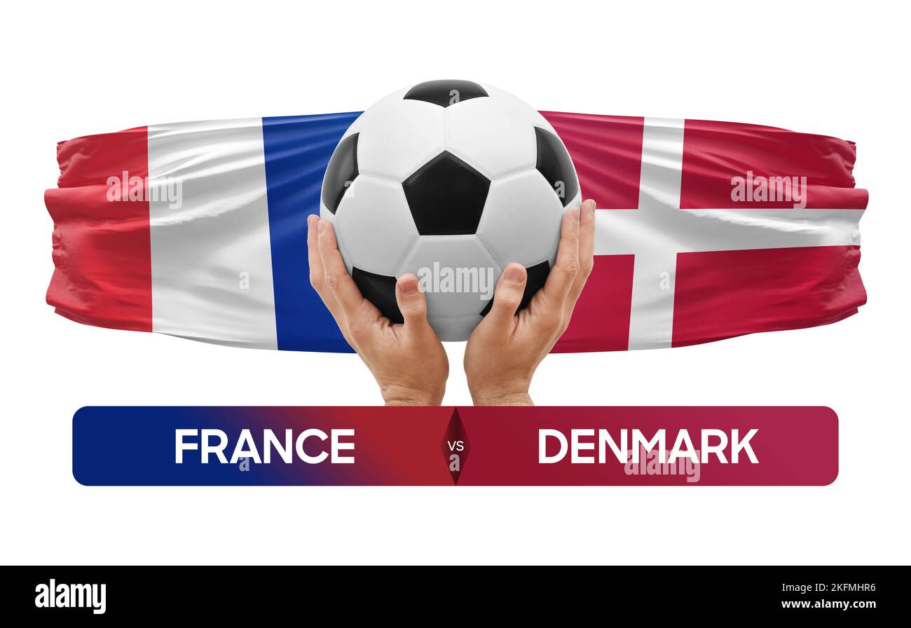 France vs Denmark national teams soccer football match competition ...