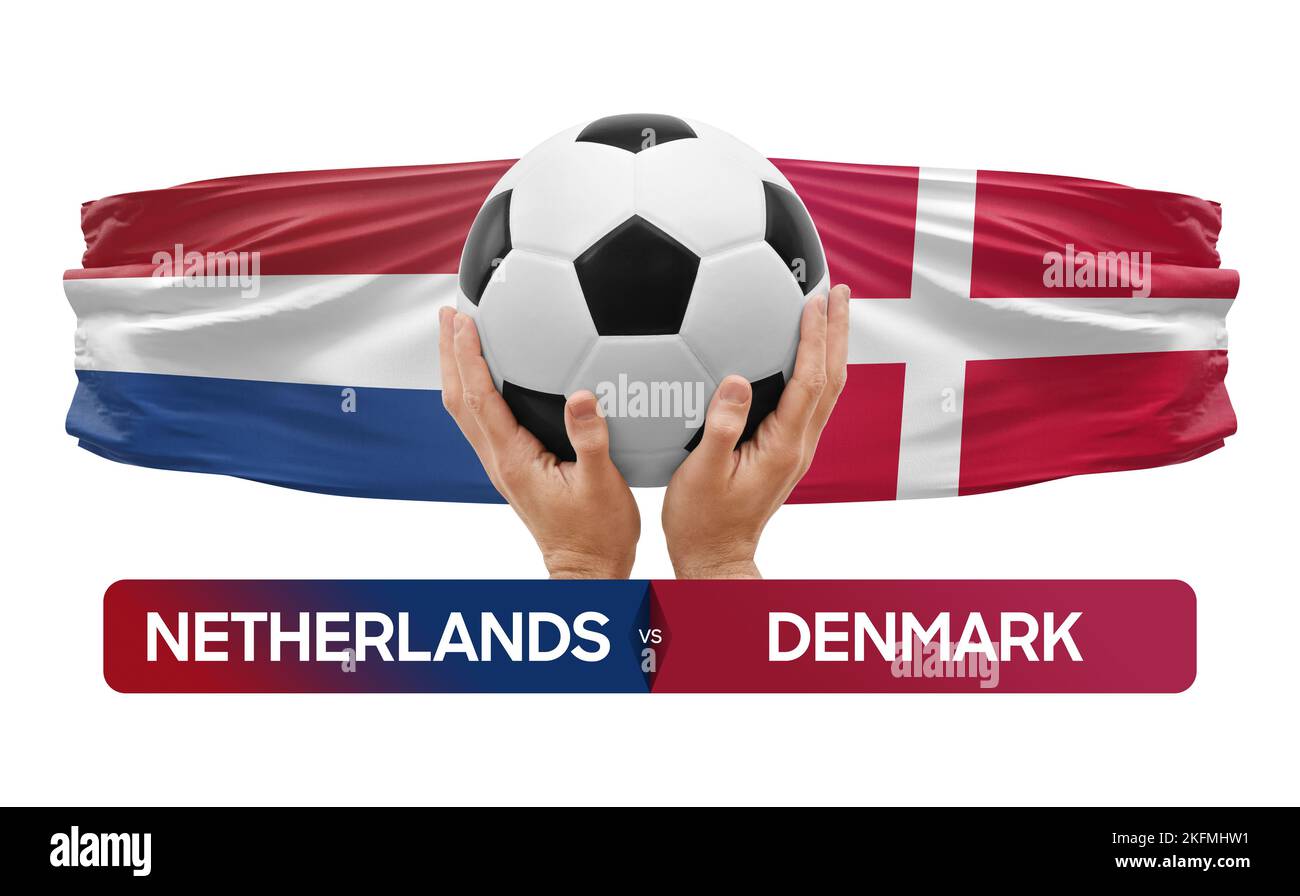 Netherlands vs Denmark national teams soccer football match competition ...