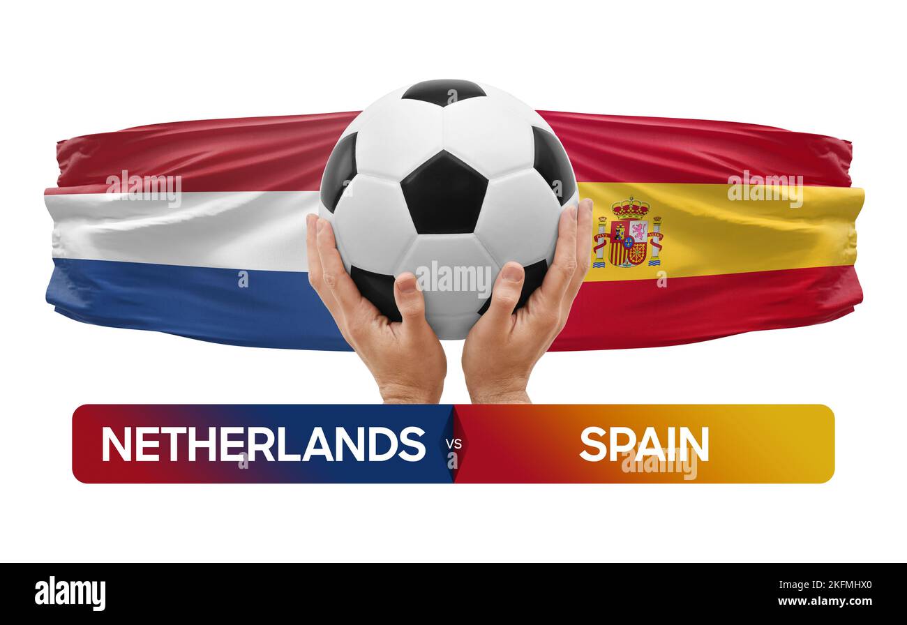 Netherlands vs Spain national teams soccer football match competition ...