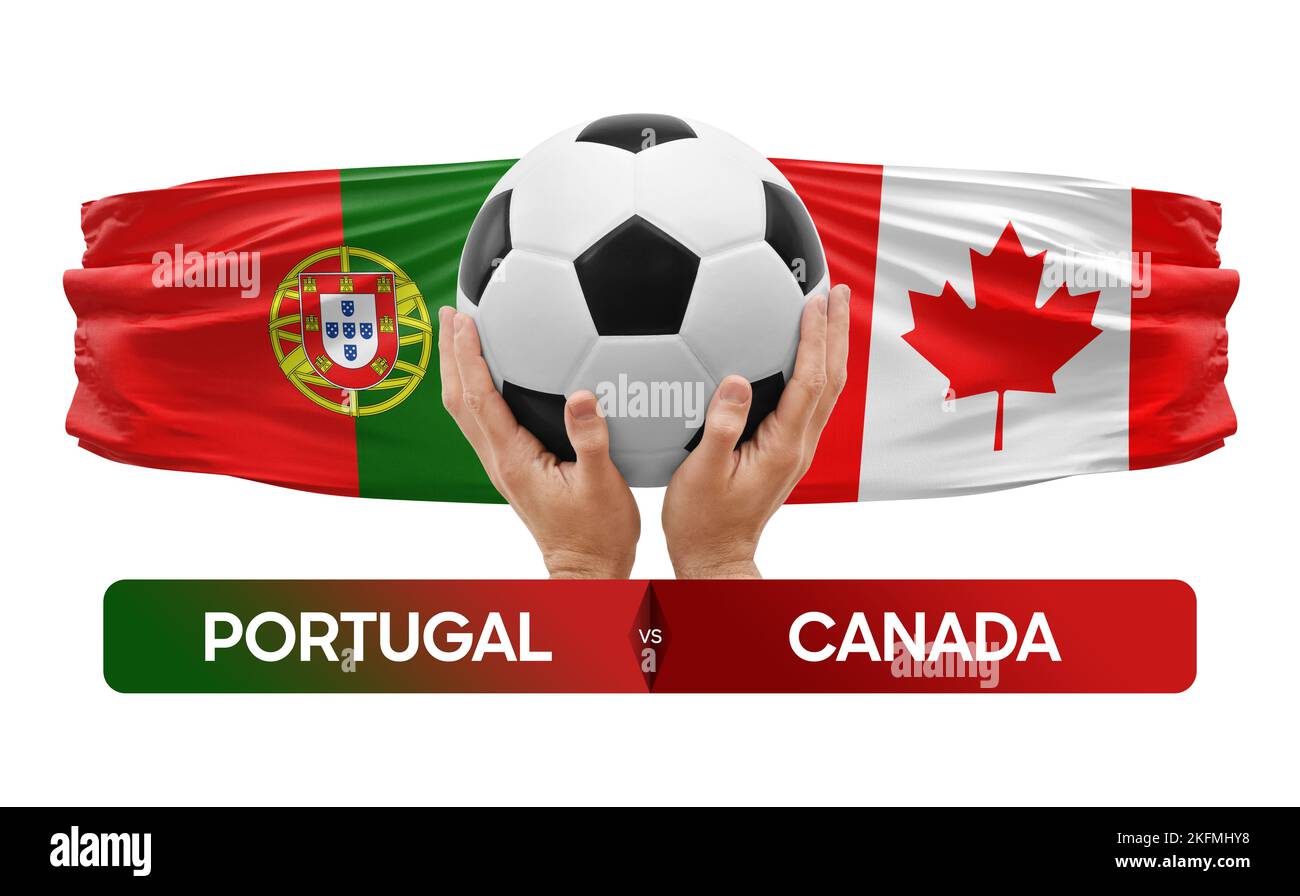 Portugal vs Canada national teams soccer football match competition ...