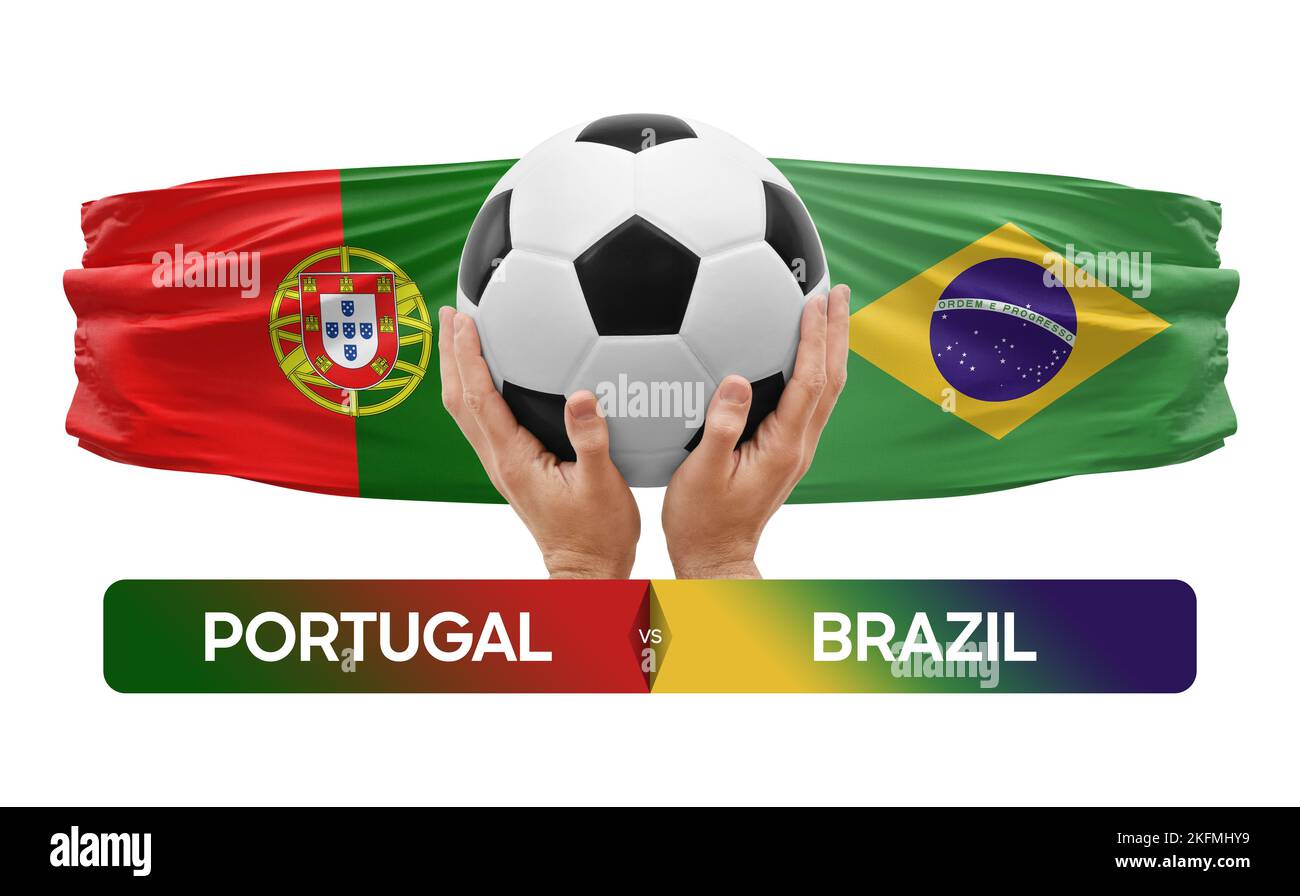Portugal vs Brazil national teams soccer football match competition ...