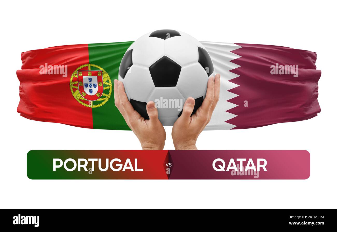 Portugal vs Qatar national teams soccer football match competition ...
