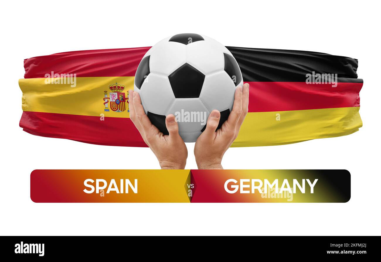 Spain vs Germany national teams soccer football match competition ...
