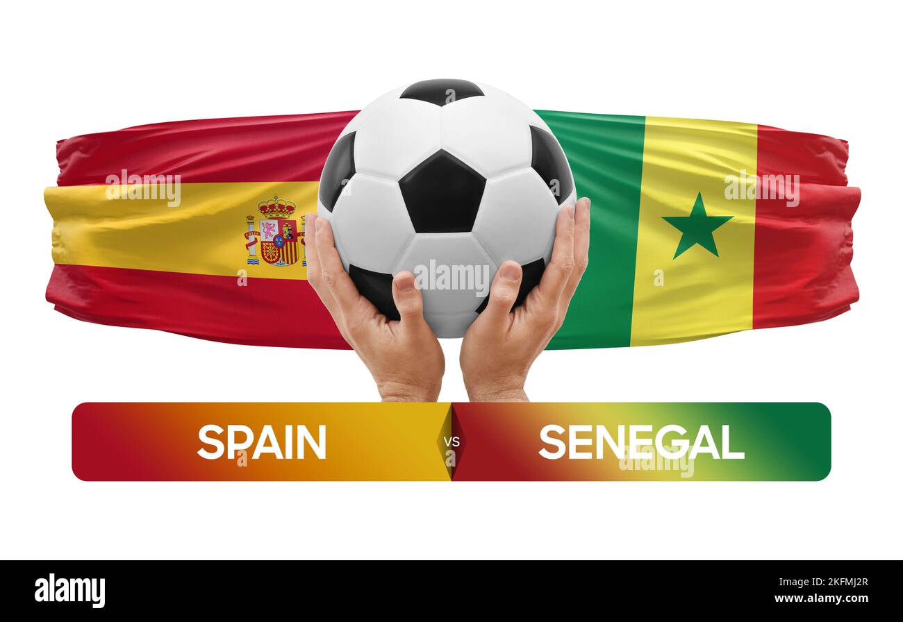 Spain vs Senegal national teams soccer football match competition ...