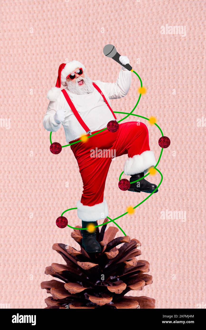 Creative photo 3d collage postcard poster greeting card of positive ...