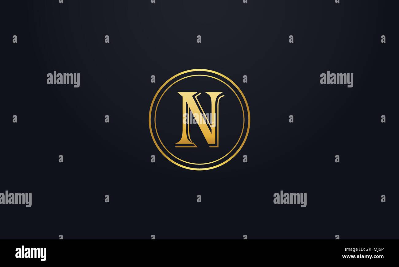 Circle icon letter and golden circle favicon vector and luxury golden ...