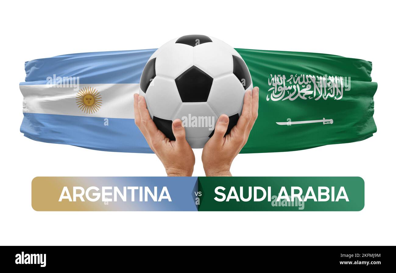 Argentina vs Saudi Arabia national teams soccer football match ...