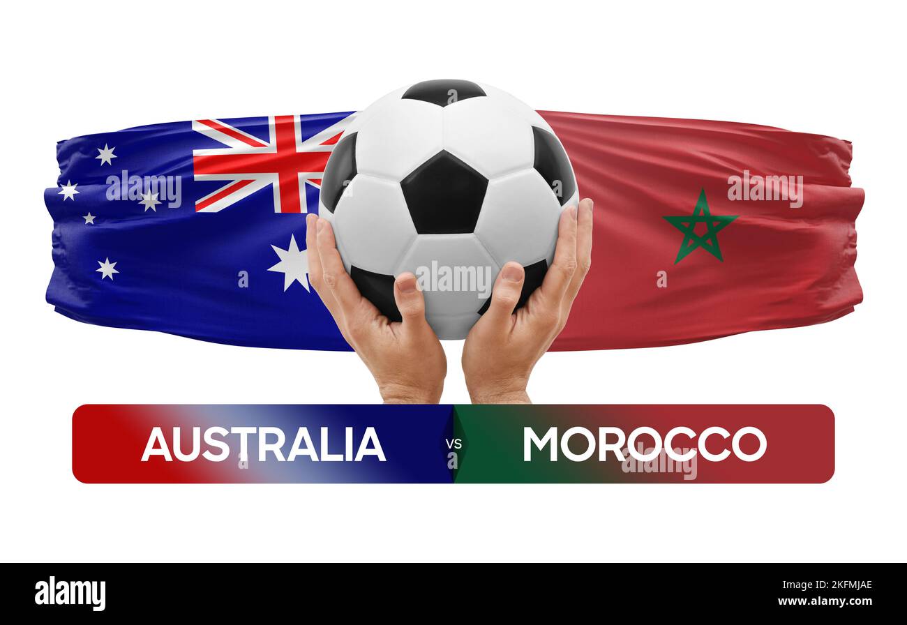 Australia vs Morocco national teams soccer football match competition ...