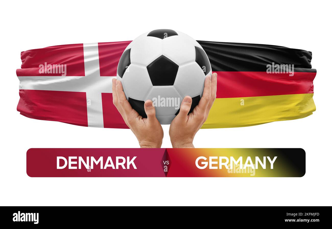Denmark vs Germany national teams soccer football match competition ...