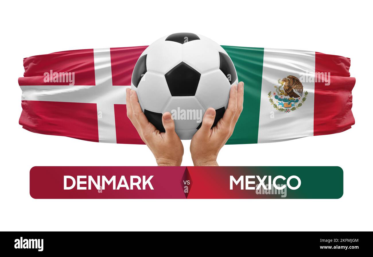 Denmark vs Mexico national teams soccer football match competition ...