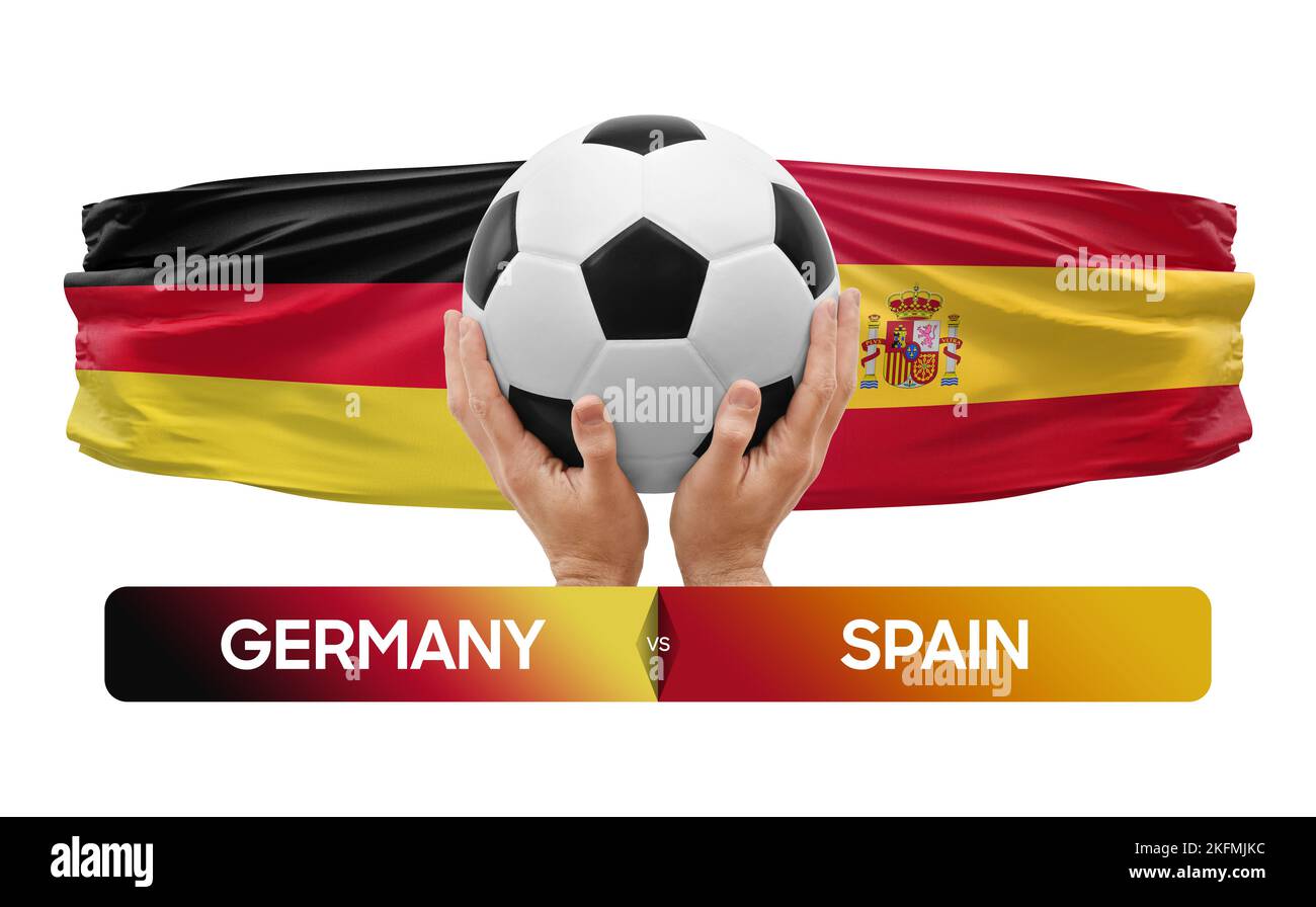 Germany vs Spain national teams soccer football match competition ...