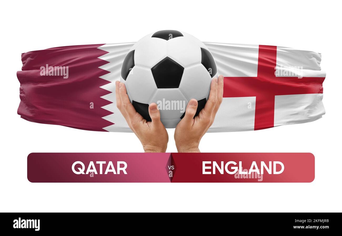Qatar vs England national teams soccer football match competition ...