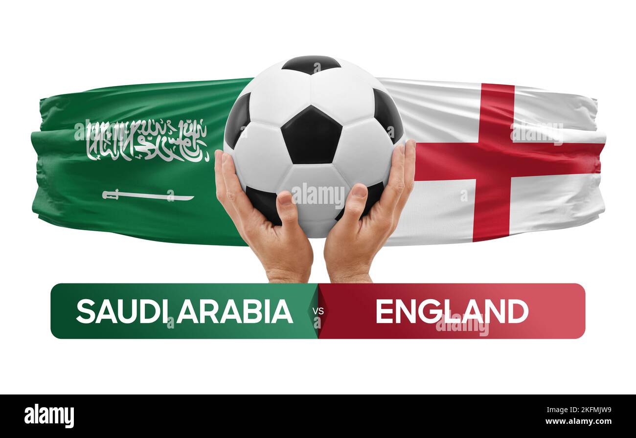 Saudi Arabia vs England national teams soccer football match ...