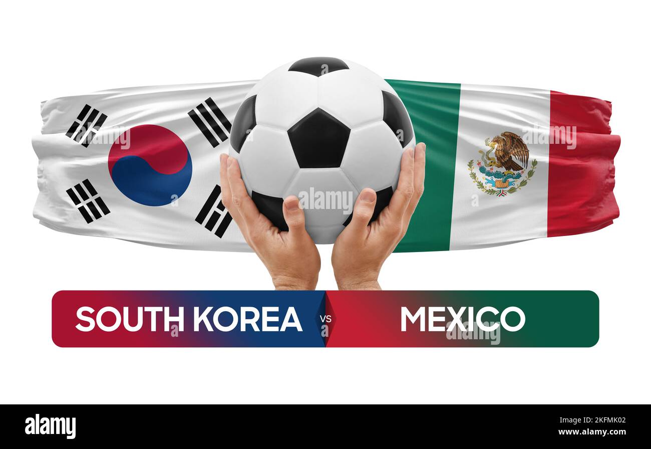 South Korea vs Mexico national teams soccer football match competition ...