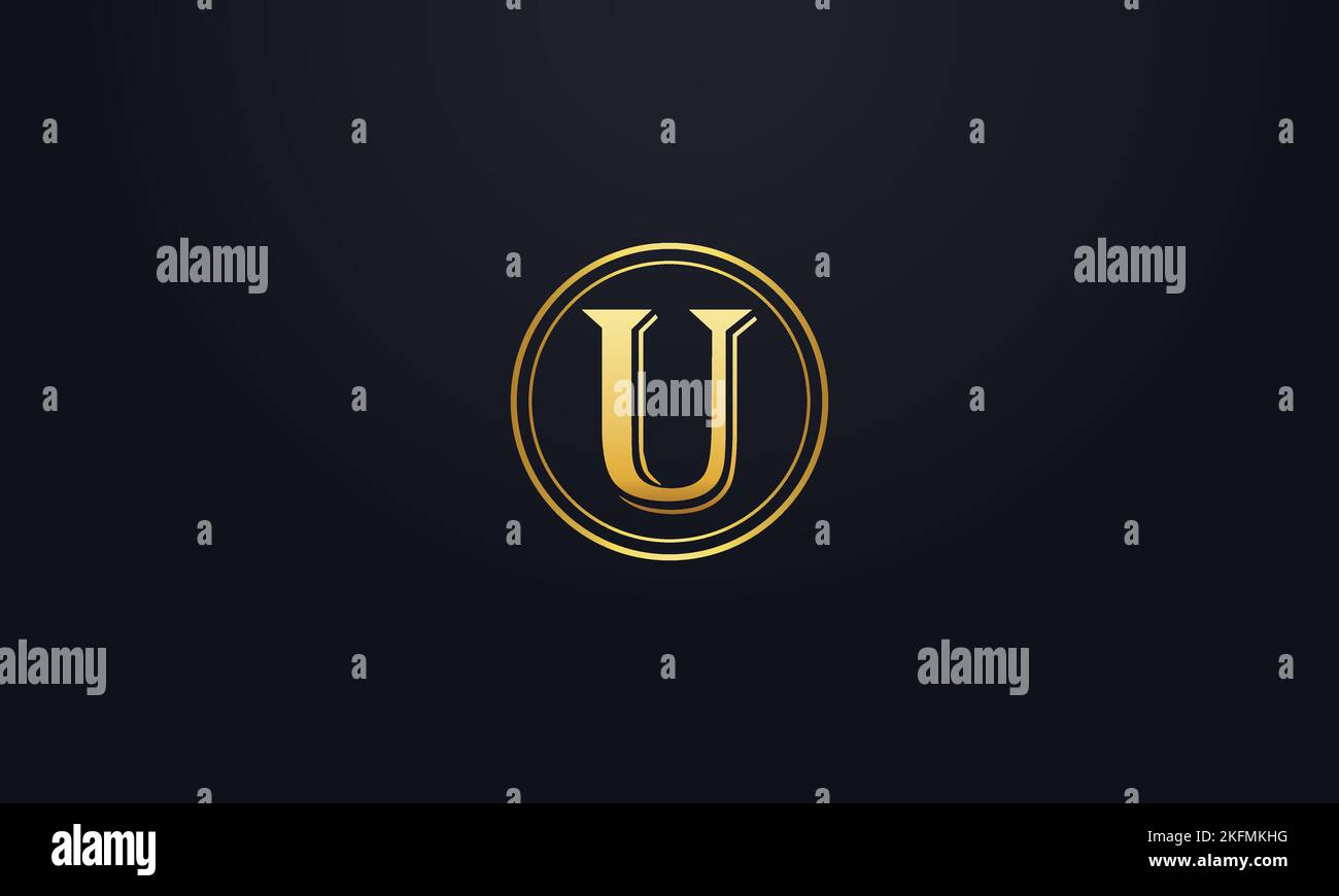 Circle icon letter and golden circle favicon vector and luxury golden ...