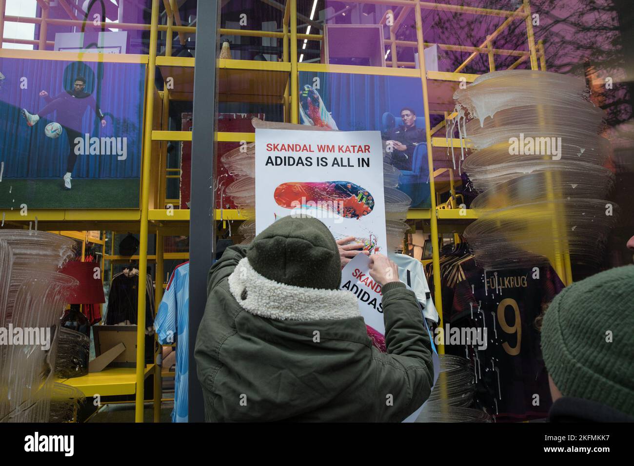 Activists gathered in Berlin on November 19, 2022, to draw attention to ...