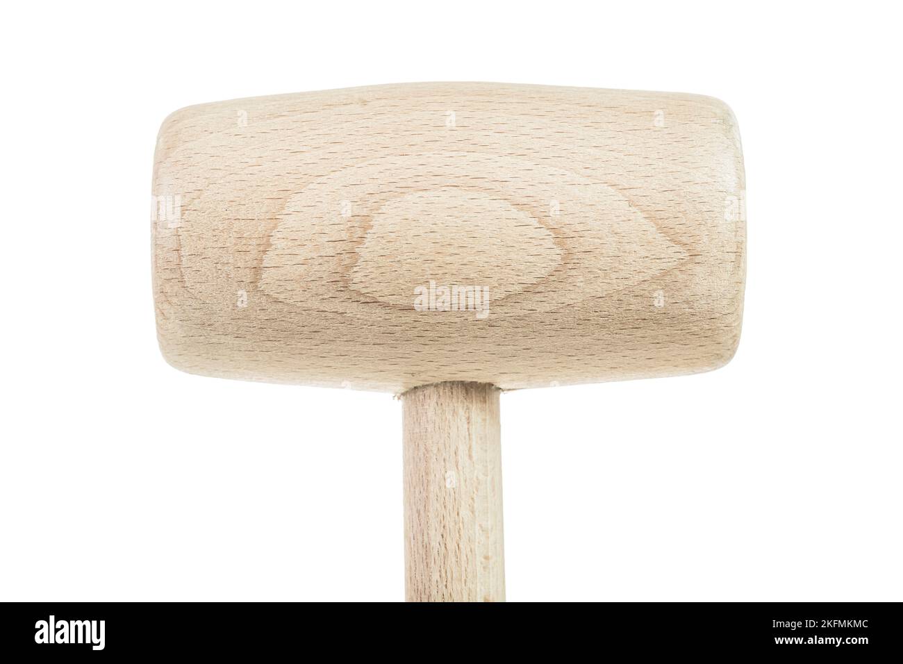 Wooden mallet isolated on white Stock Photo - Alamy