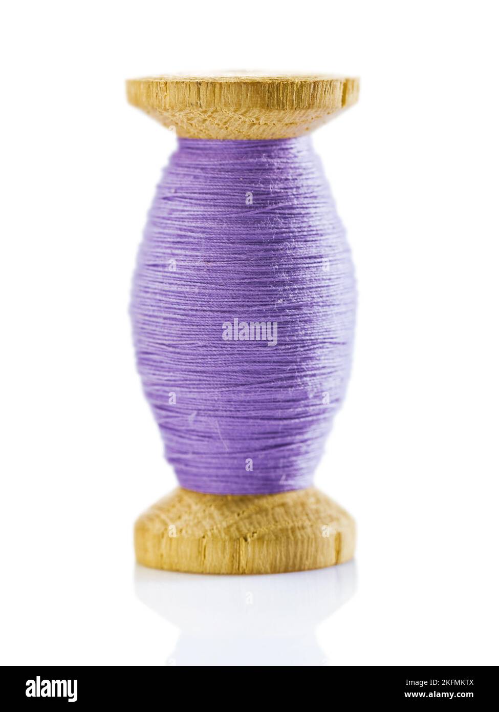 wooden spool with thread Stock Photo - Alamy