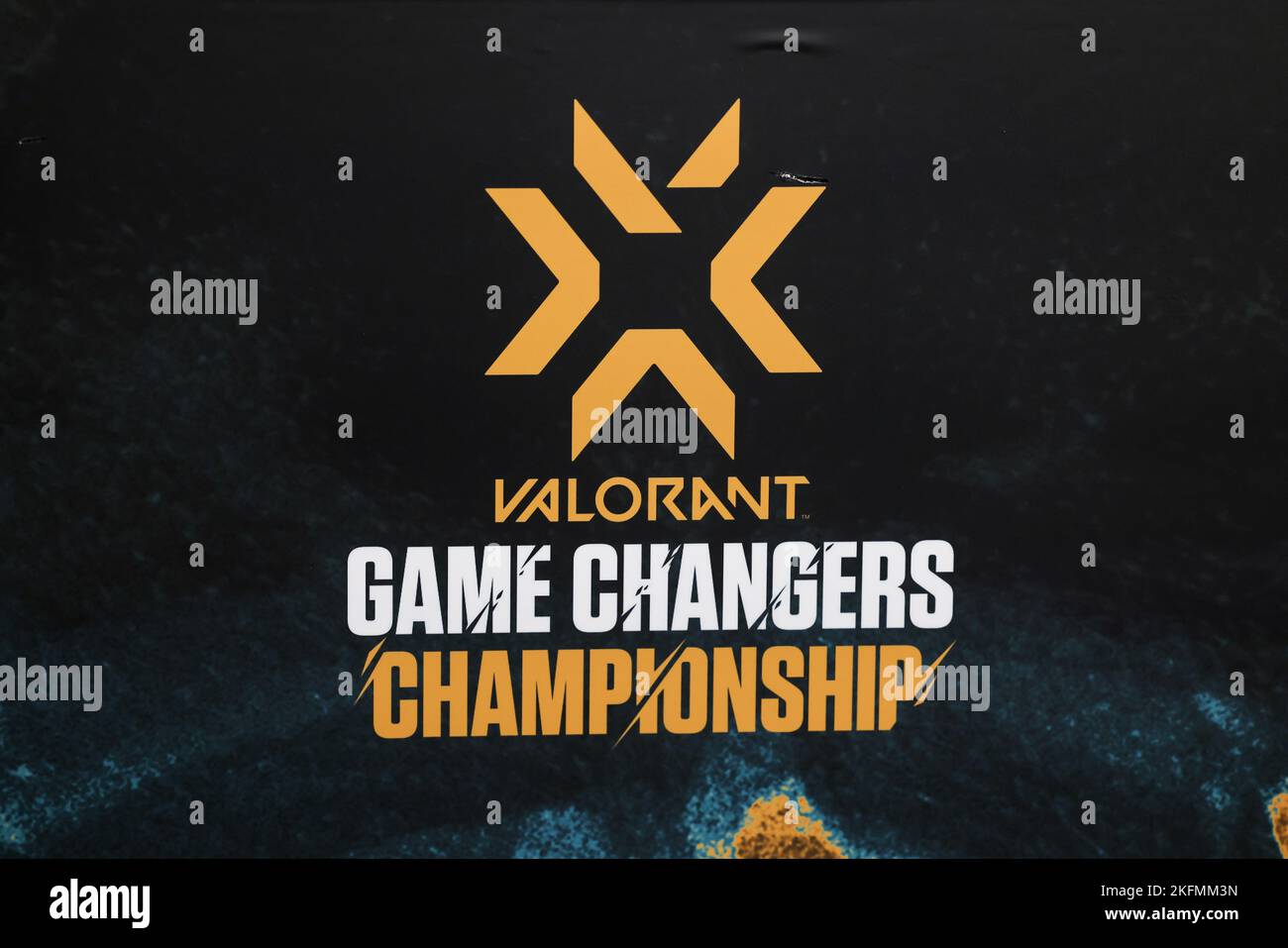 18 November 2022, Berlin: The "Game Changers Championship" logo at the ...