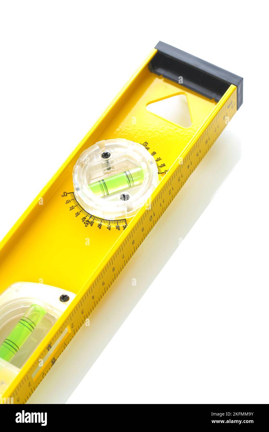 yellow construction level Stock Photo - Alamy