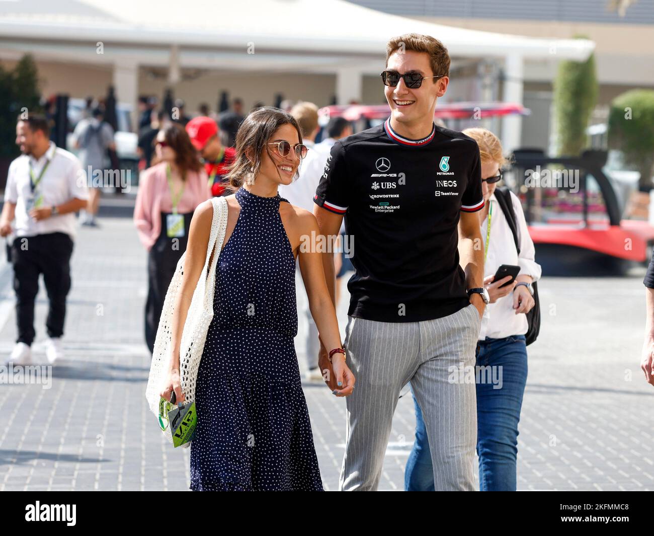 #63 George Russell (GBR, Mercedes-AMG Petronas F1 Team) and his ...