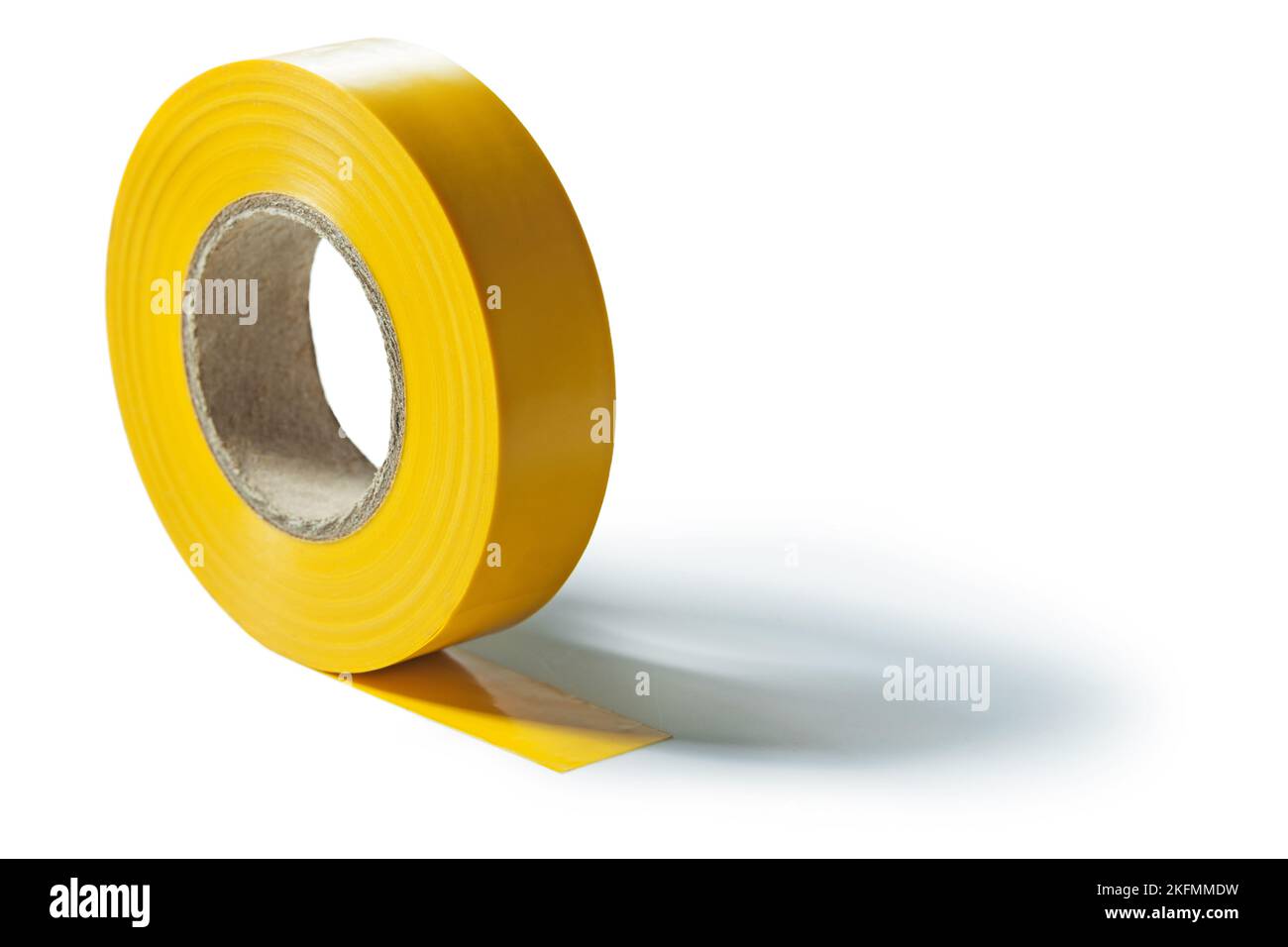 yellow roll of insulation tape isolated Stock Photo - Alamy