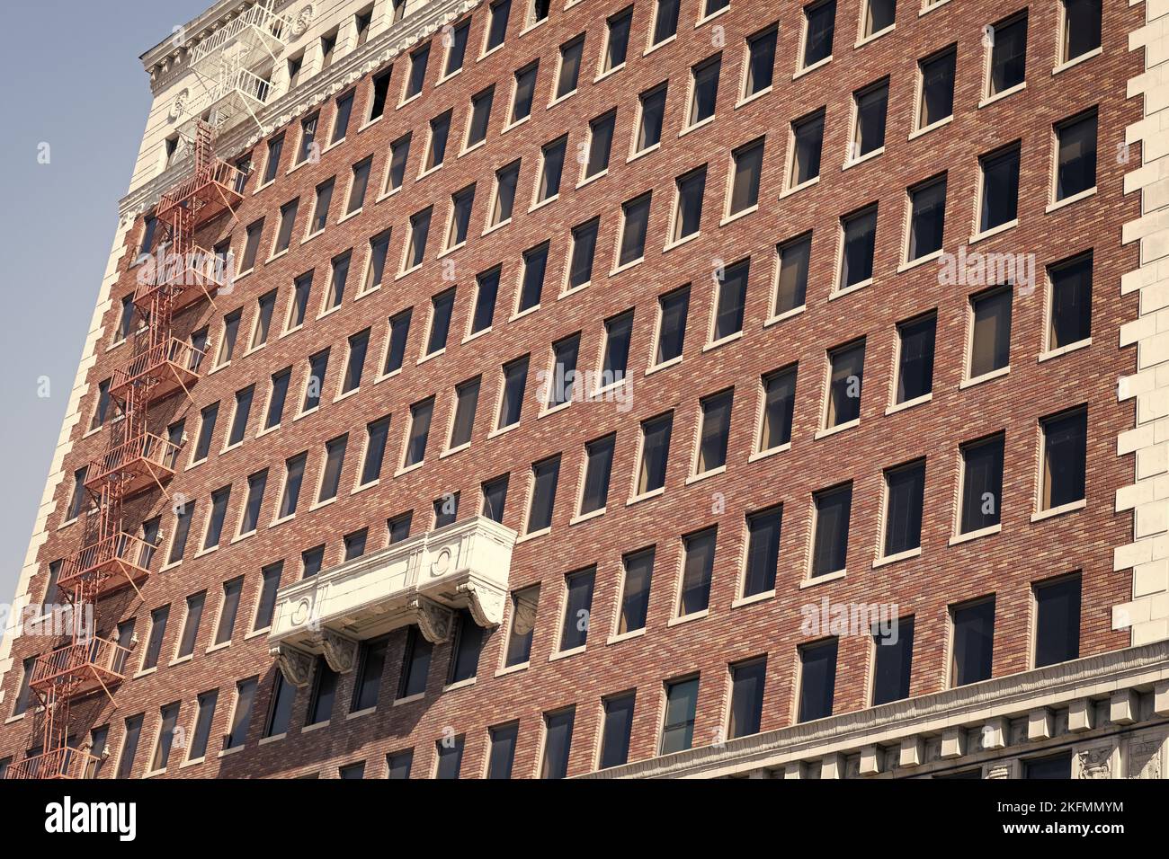 Brick-built structure urban architecture sky background, brick building ...
