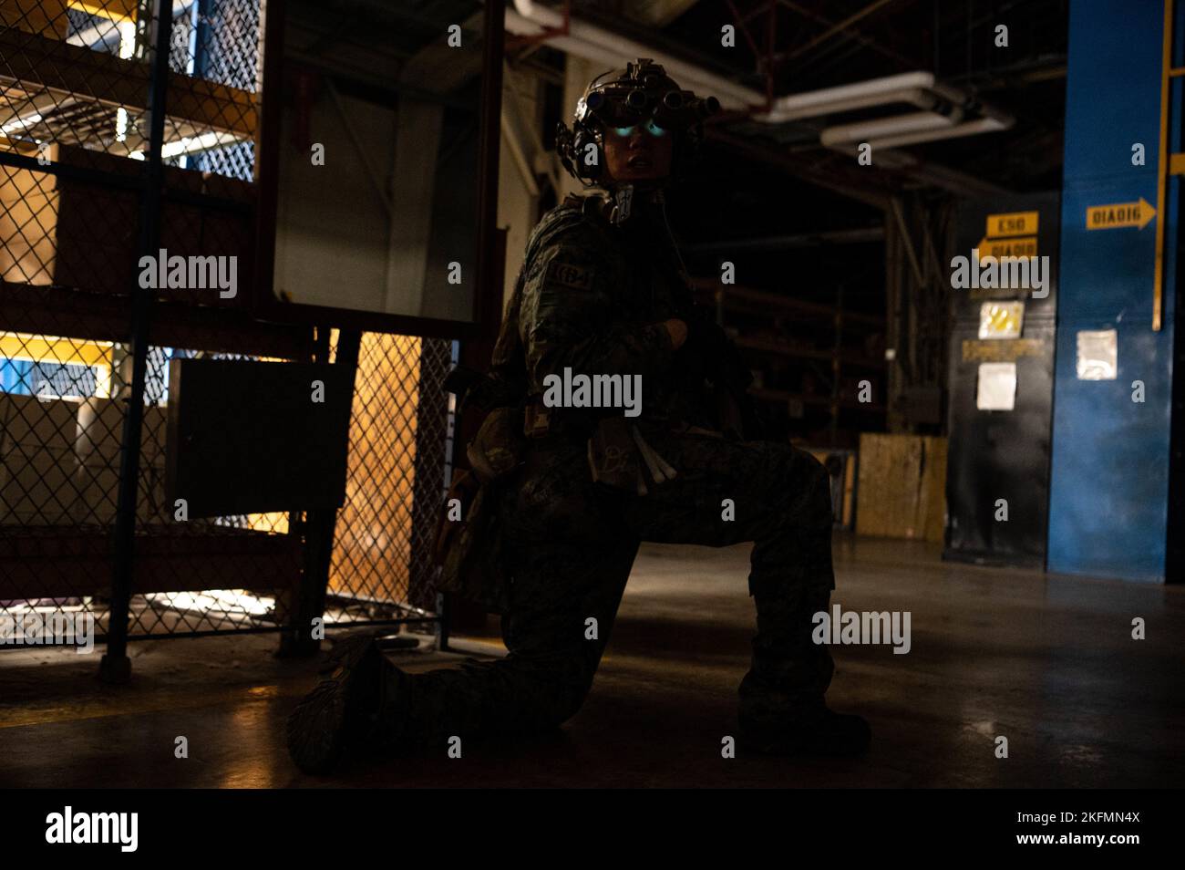 An operator participating in joint training between U.S. and Republic ...