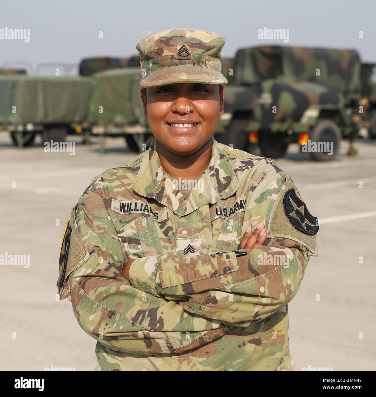 U.S. Army Staff Sgt. Desirae Williams assigned to Headquarters Company ...