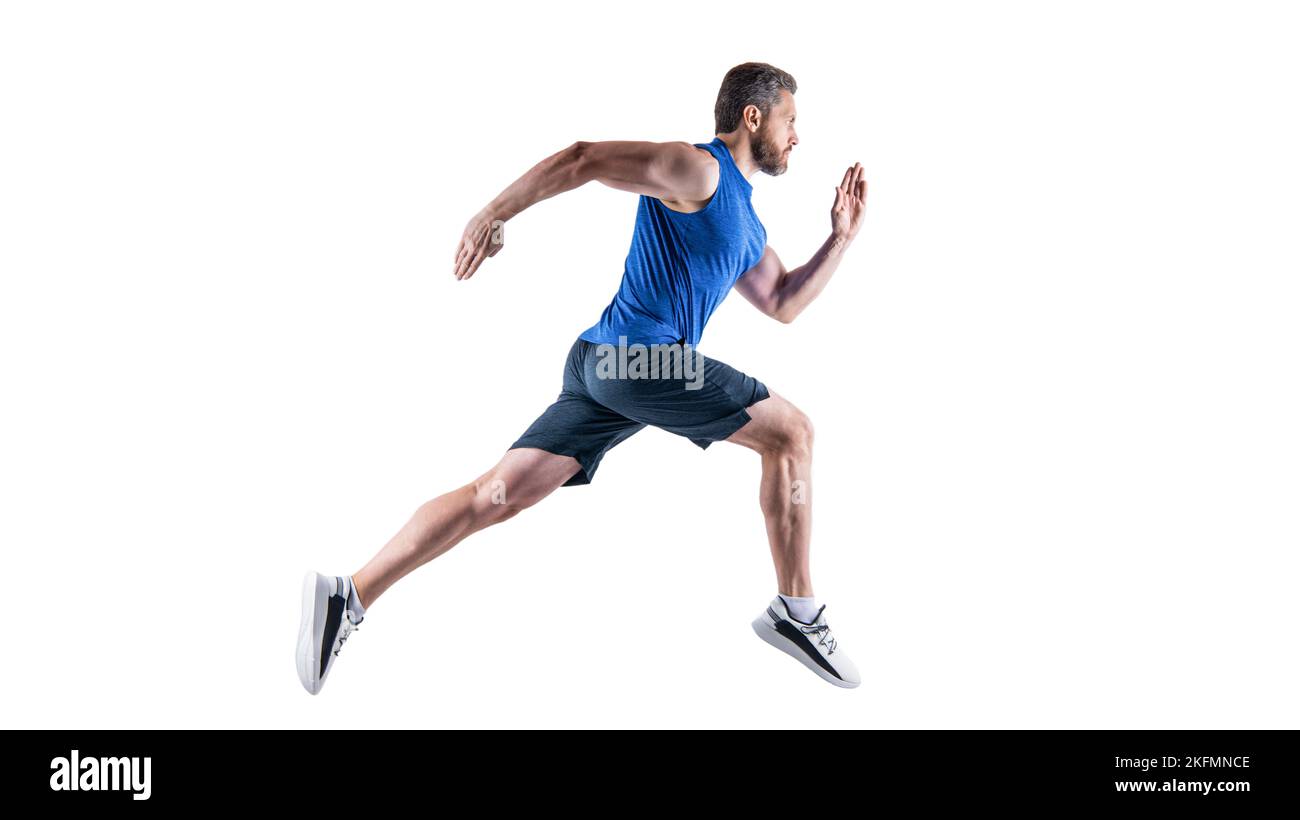 Energetic sporty marathon speed Cut Out Stock Images & Pictures - Alamy