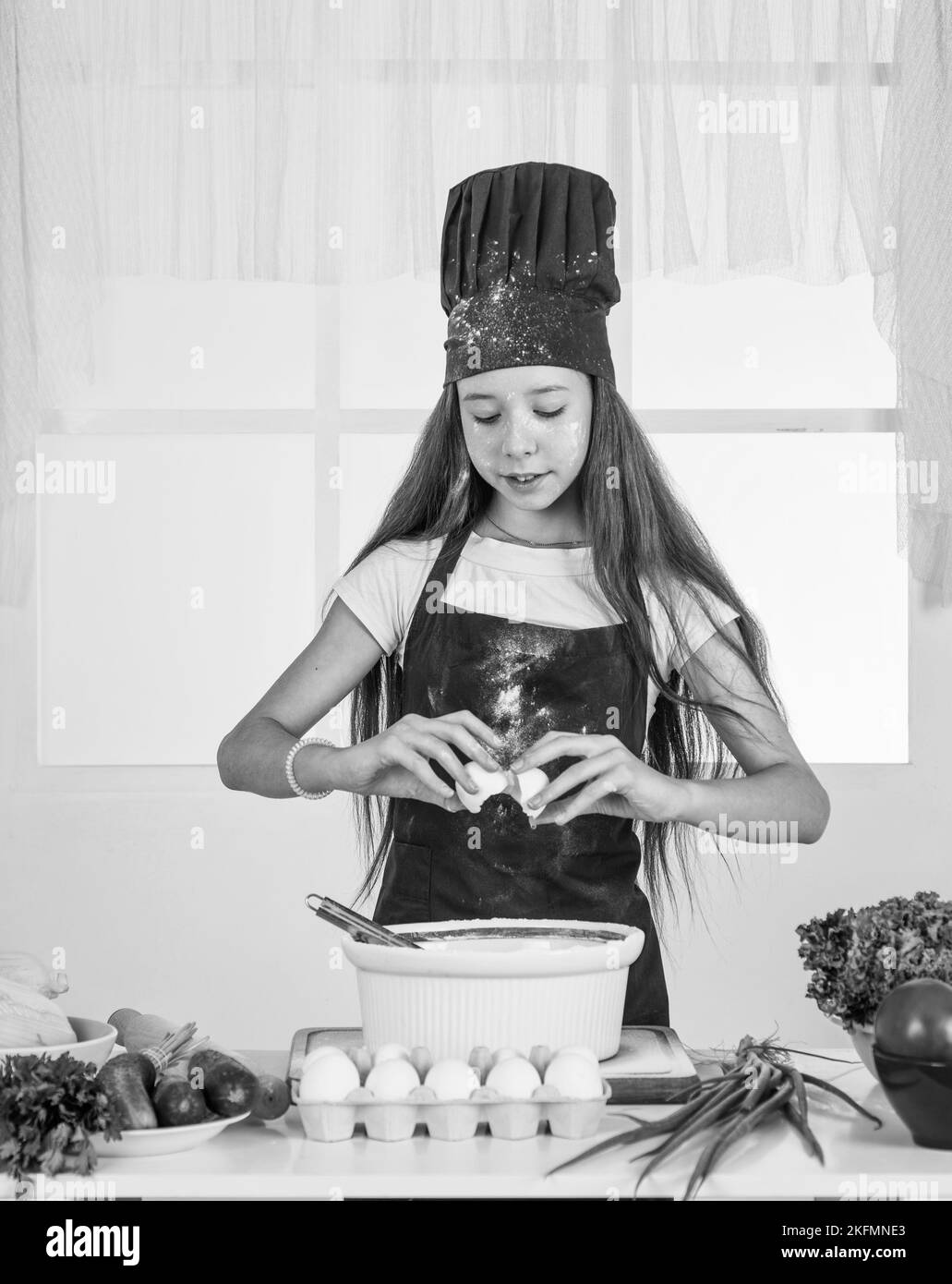 Made with wisdom. wearing cook uniform. housekeeping and home helping ...