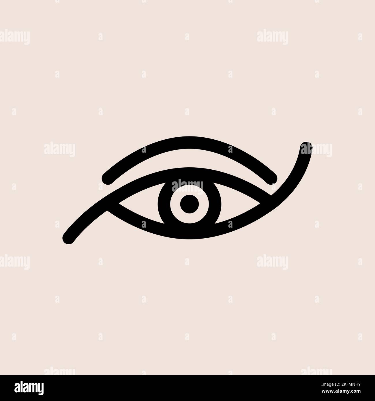 Eye linear icon. Abstract line eye. Logo of ophthalmology clinic ...