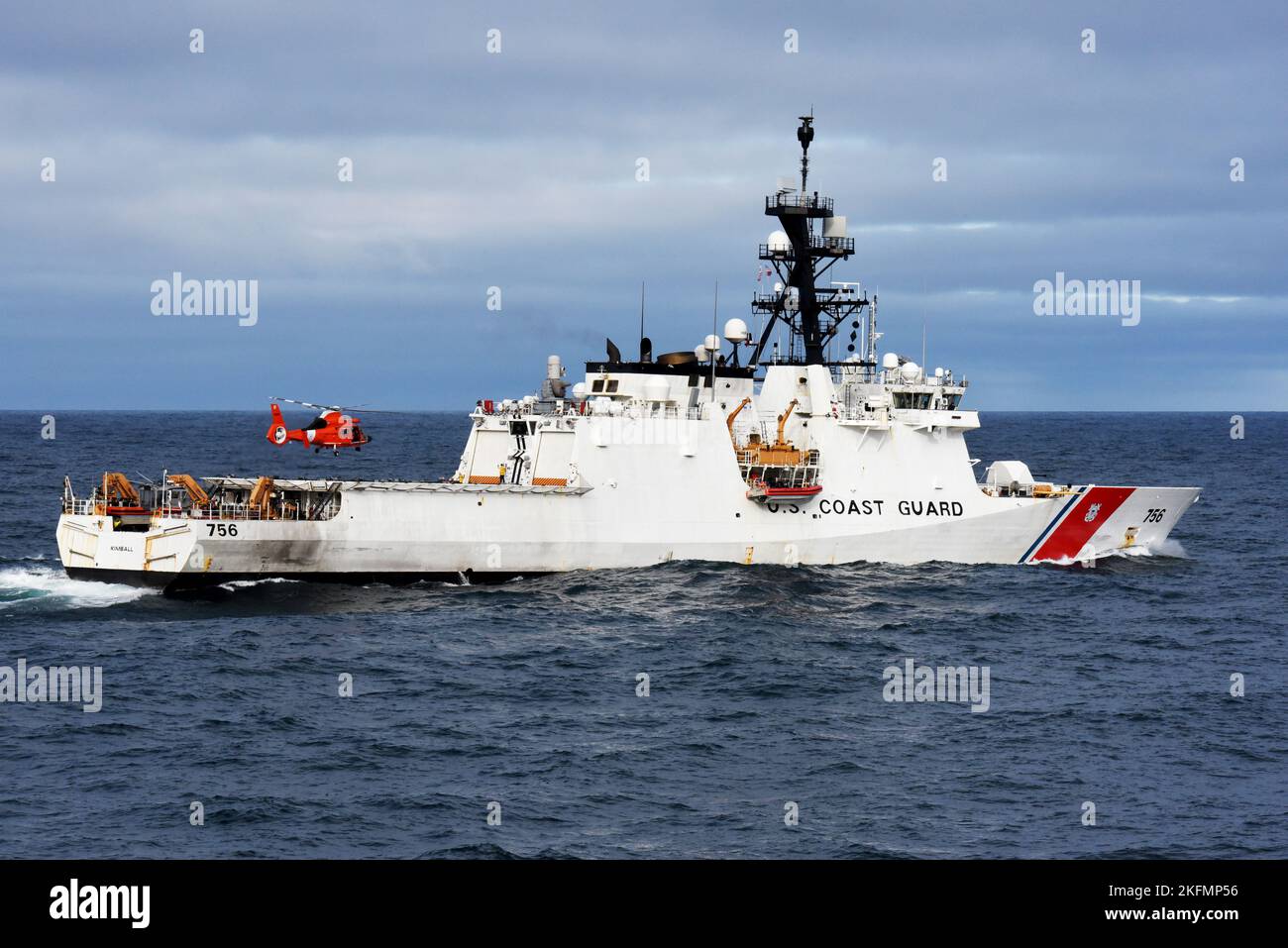 USCGCC Kimball (WMSL 756) conducts flight operations while underway in ...