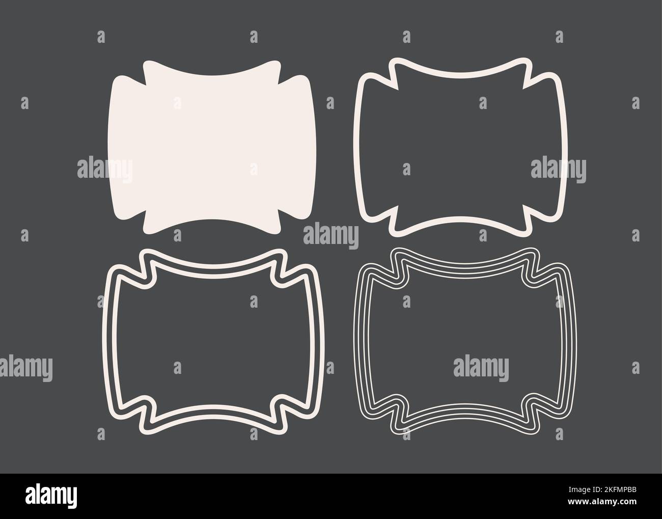 Wedding frame. Mailbox Monogram Basic Shape, Monogram Frame Empty frame ...